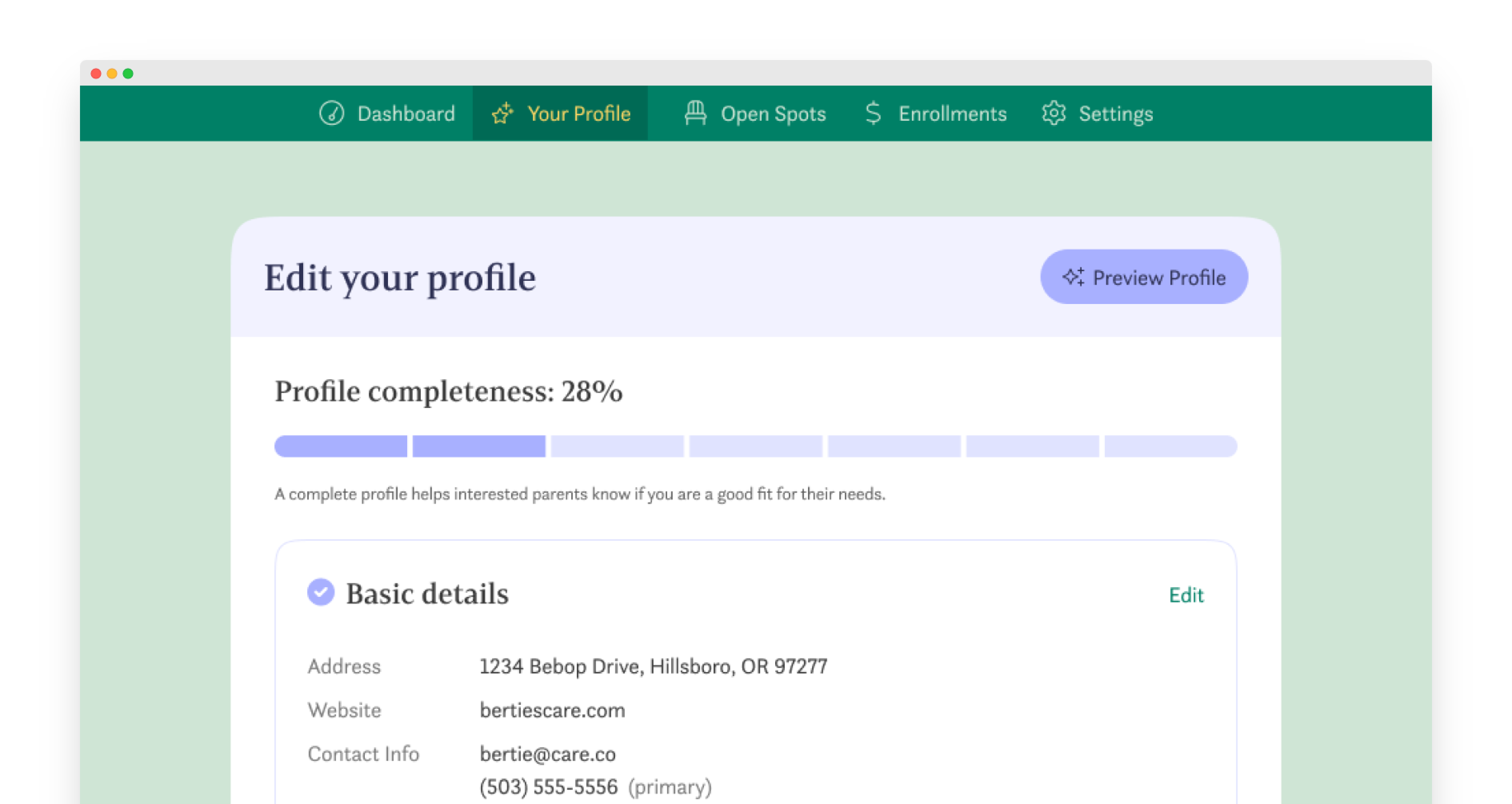 Chase Holenstein - Kinside Profile Editor